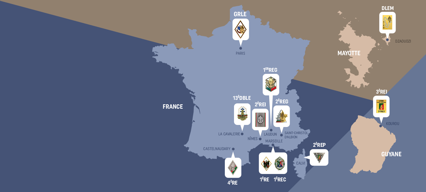 Regiments and units | Légion Étrangère